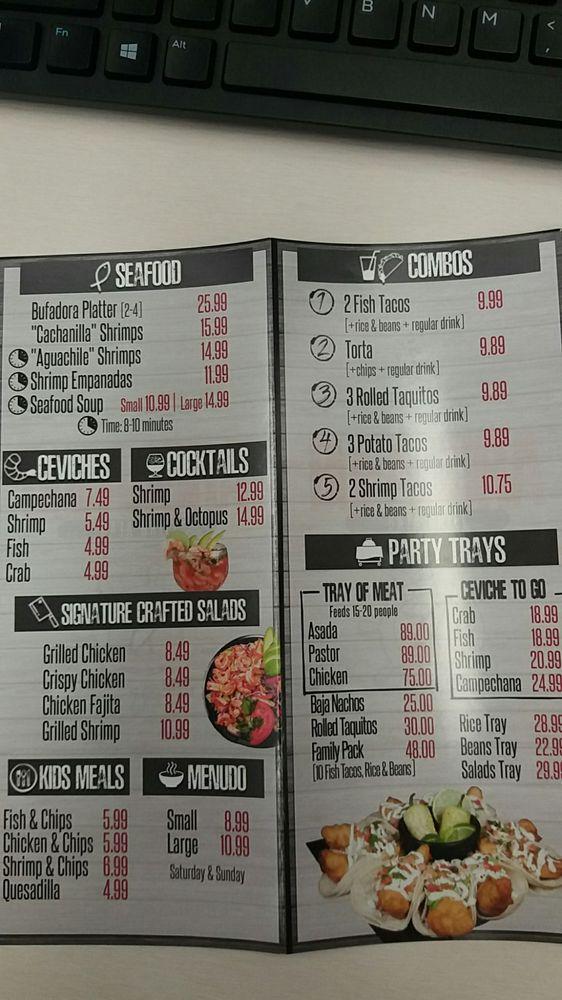 Menu at La Bufadora Baja Grill Murrieta restaurant, Murrieta