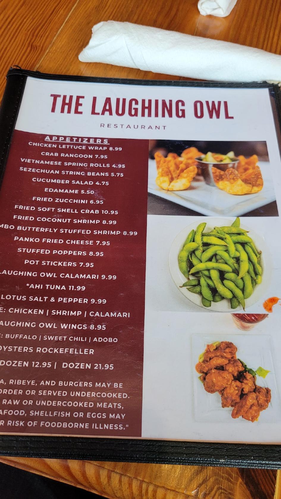 Menu at The Laughing Owl Restaurant, Kinston, 108A W North St