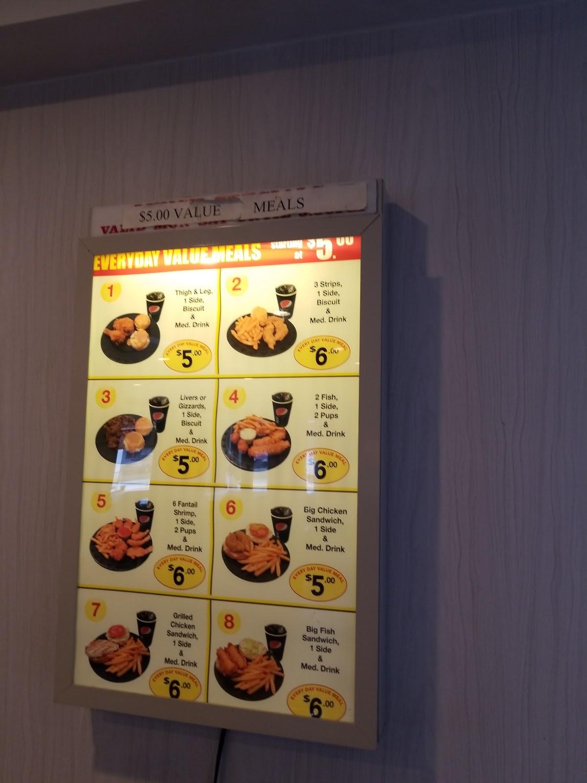 Menu at Jocko's Chicken & Seafood restaurant, Hamilton, 725 High St