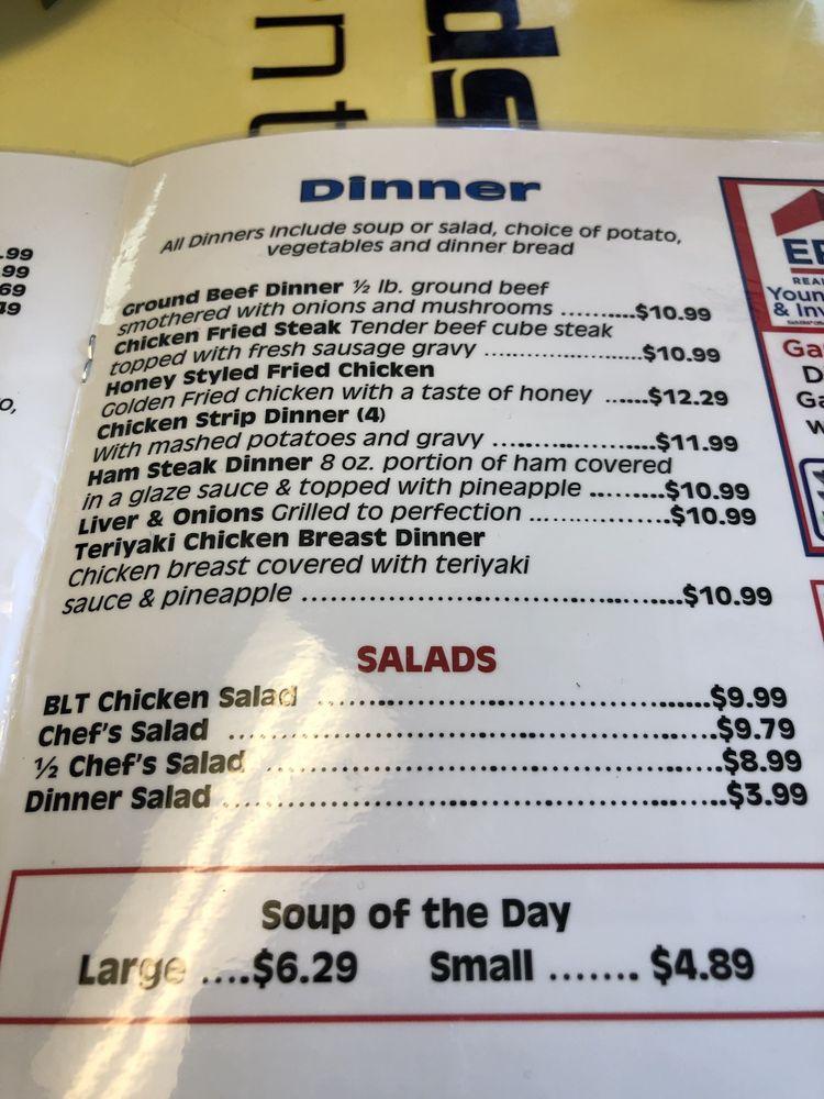 Menu at Crosswinds Restaurant, Payson