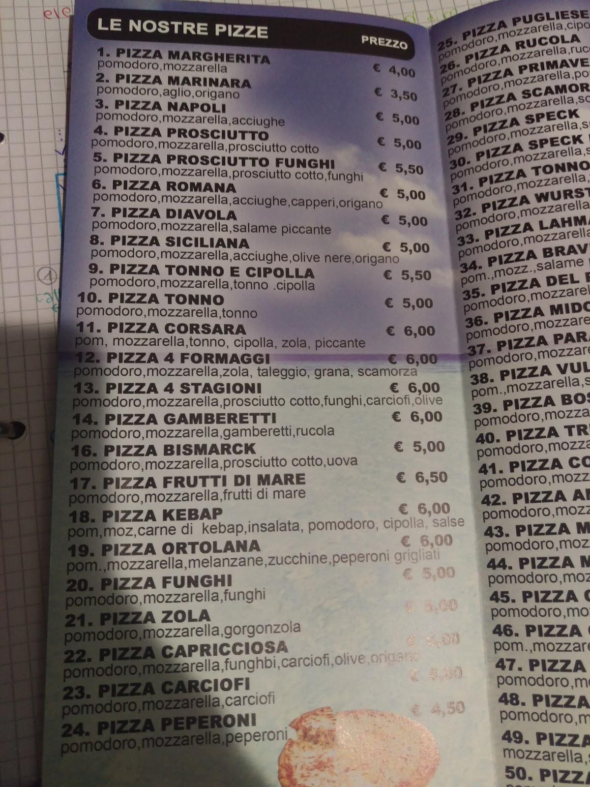 Speisekarte von Memo Pizza Kebap Istanbul, Lecco