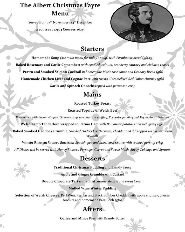 Menu at The Albert pub & bar, Llandudno
