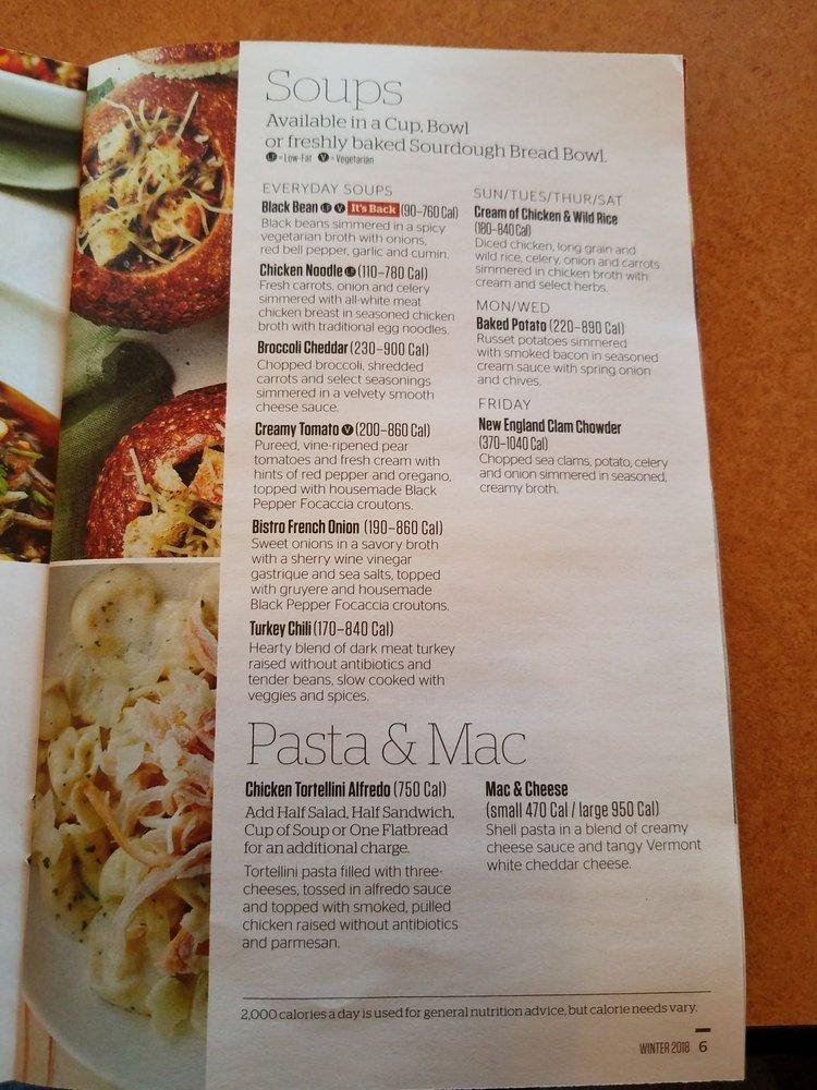 Menu at Panera Bread cafe, Shakopee, Old Carriage Ct