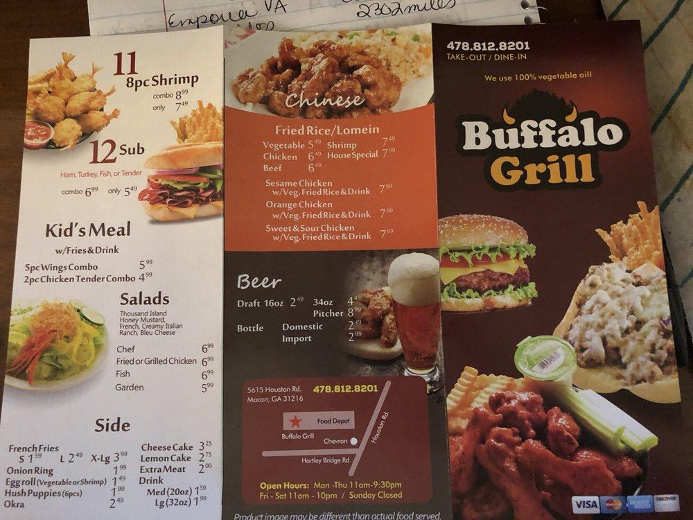 Menu at K Wingman restaurant, Macon