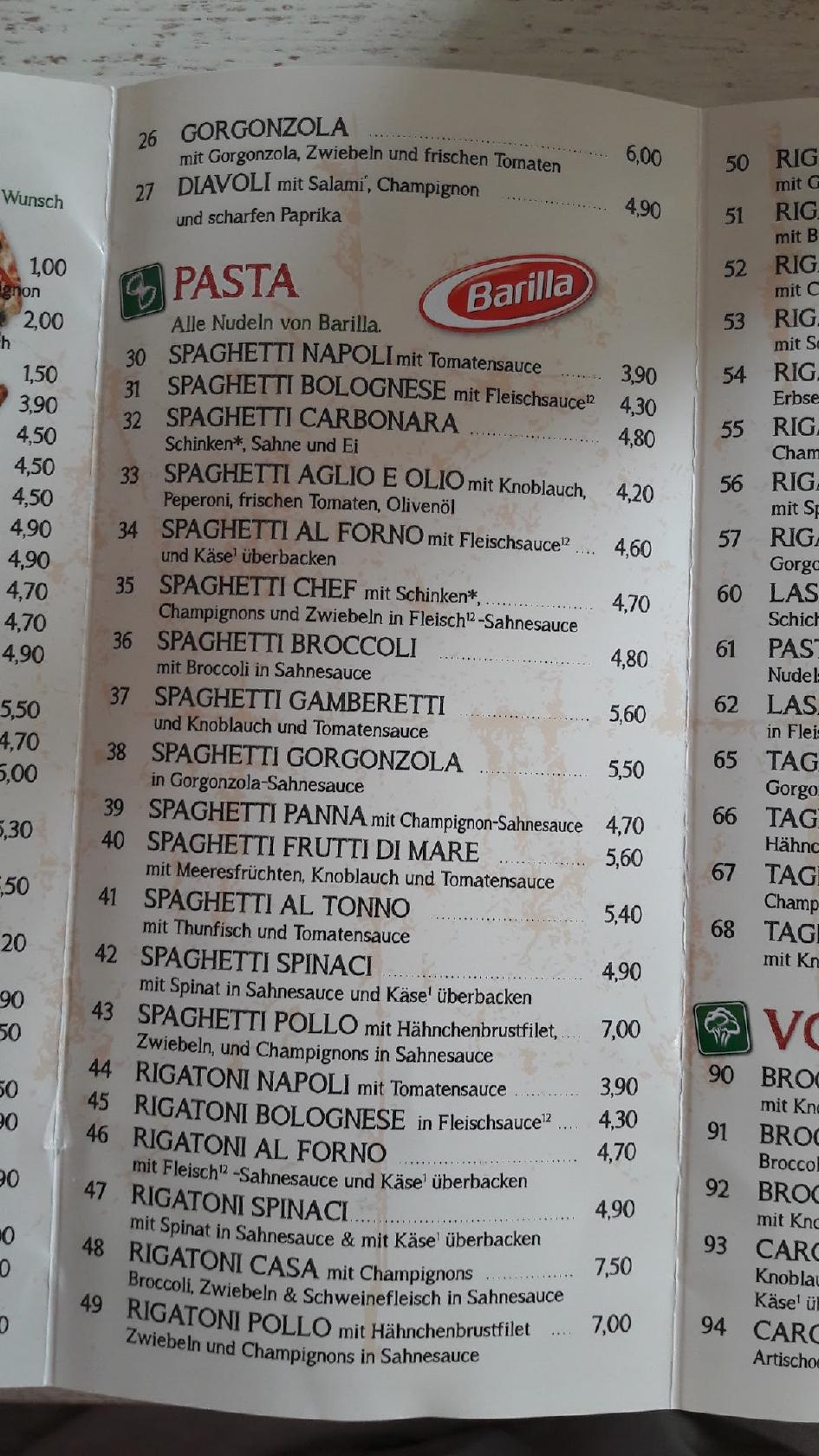 Speisekarte von Da Alberto - Pizza & Pasta, Wildau
