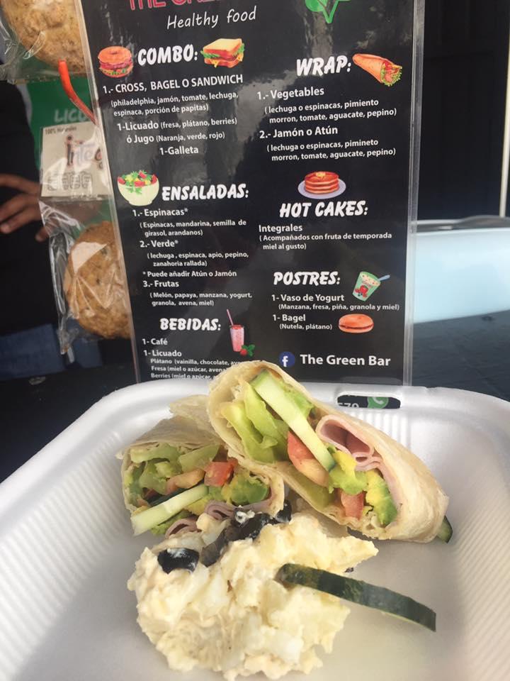 Menu at The green bar healthy food, Rosarito