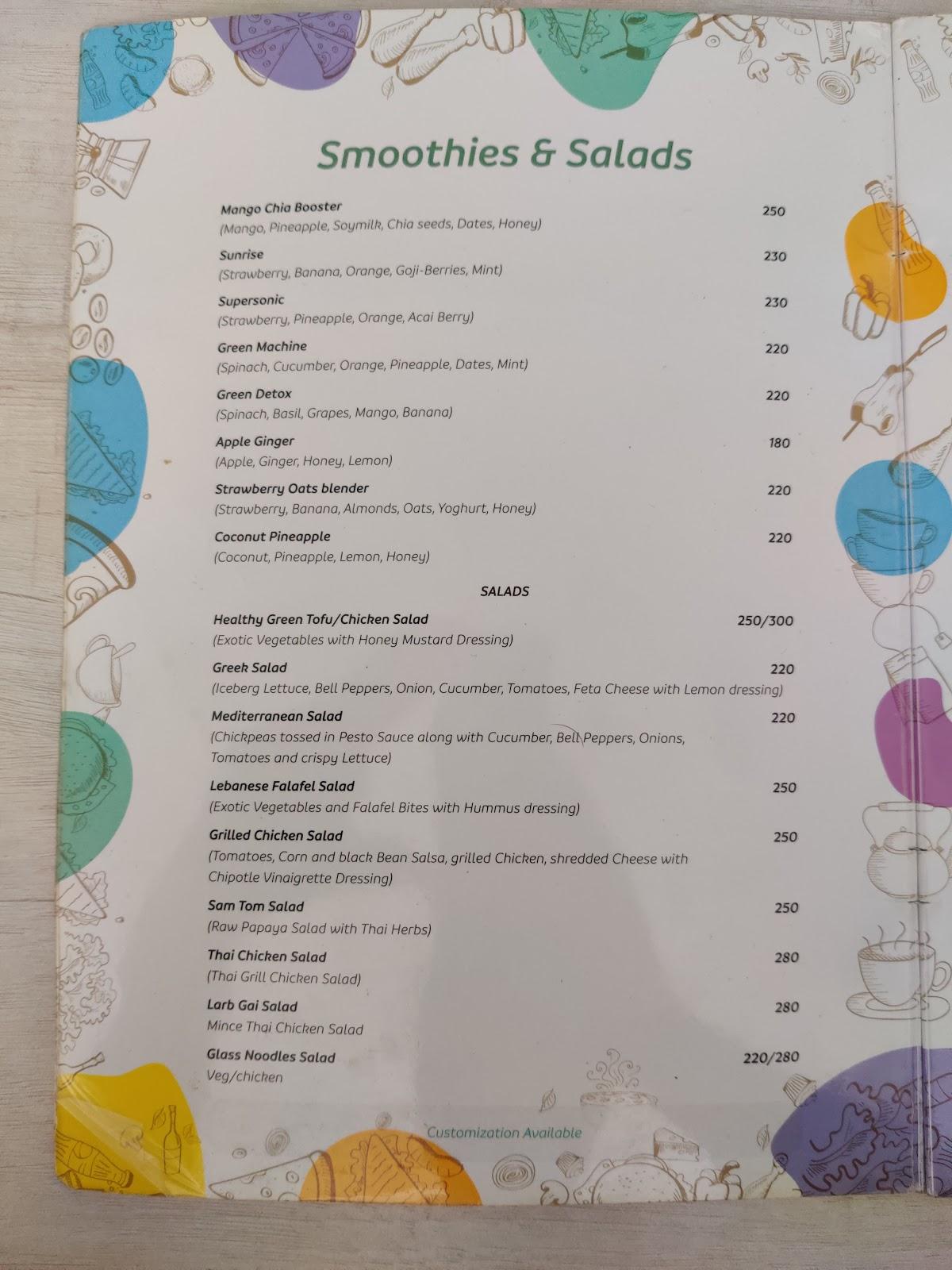 Menu at YMCA Canteen & Hostel, New Delhi