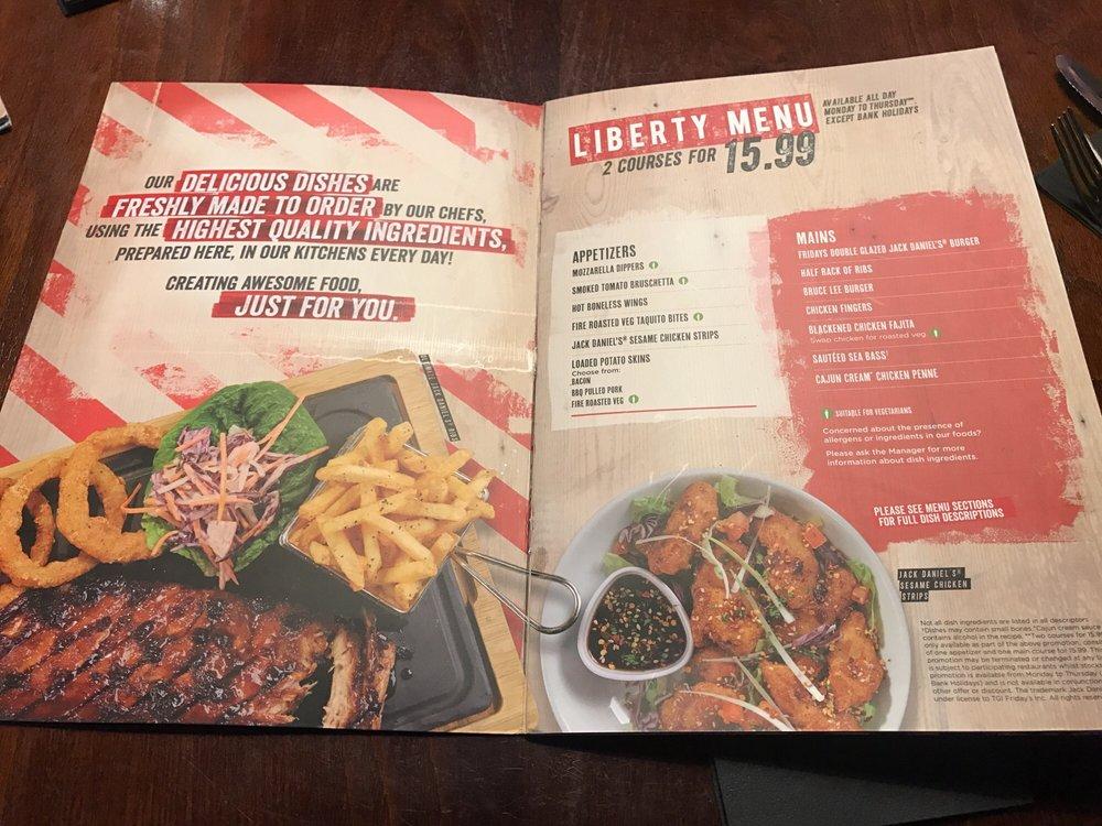 Menu at TGI Fridays - Norwich restaurant, Norwich