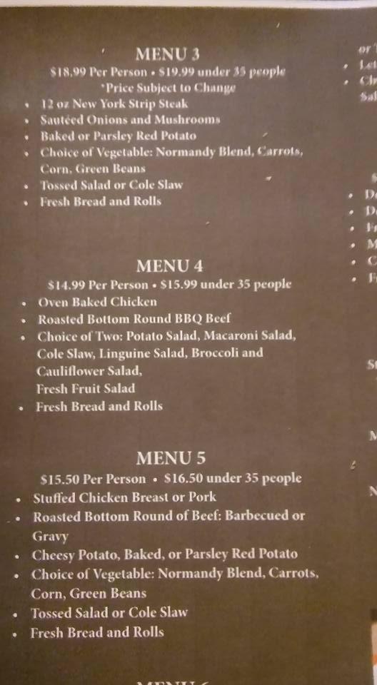 Menu at The County Seat restaurant, Kittanning