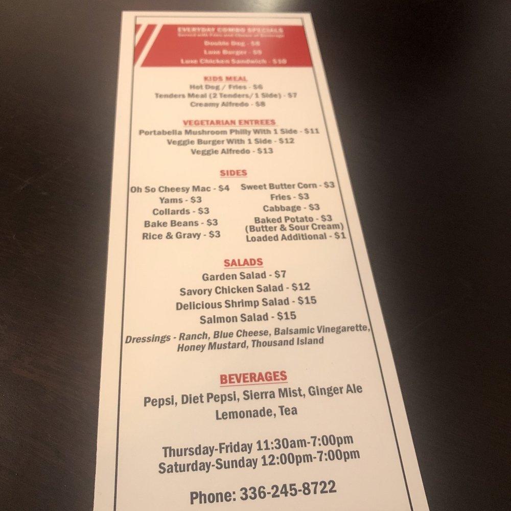 Menu at District 924 restaurant, Winston-Salem