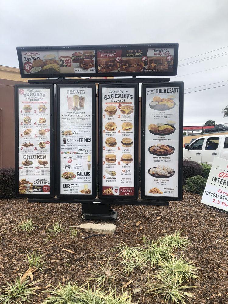 Menu at Jack's fast food, Birmingham, Chalkville Rd