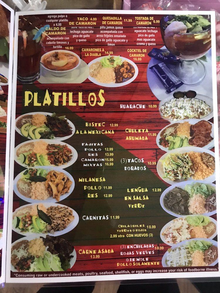 Menu at Restaurante El Panzon, Madison