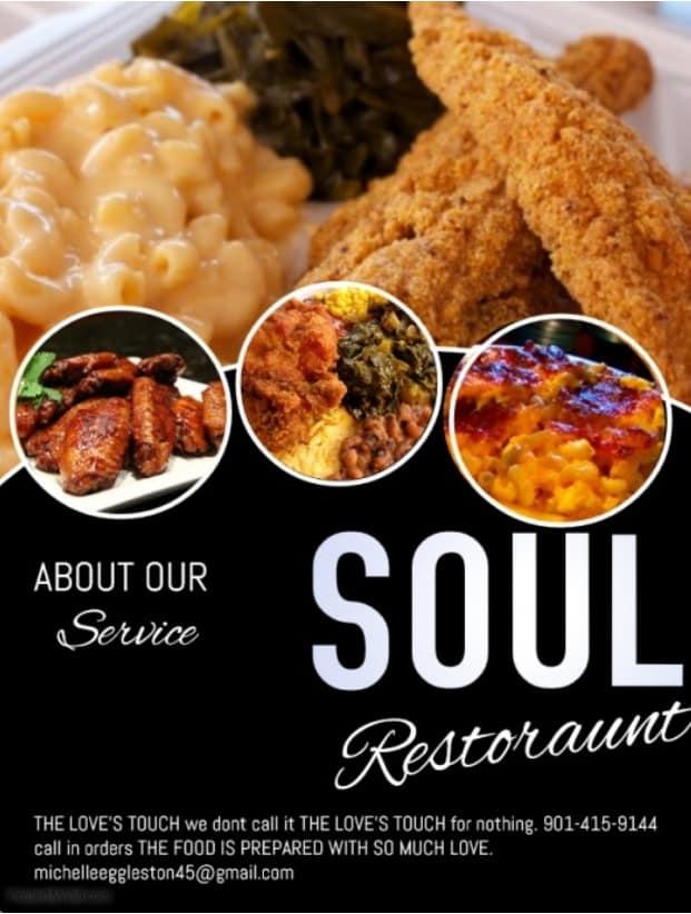 Menu at The Loves Touch restaurant, Memphis