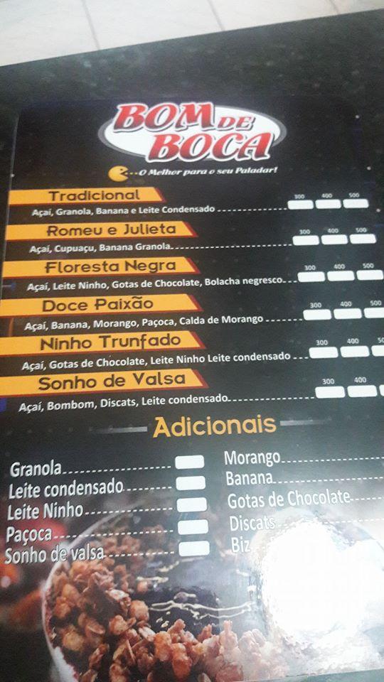 Menu em Bom De Boca pub & Bar, Guanambi