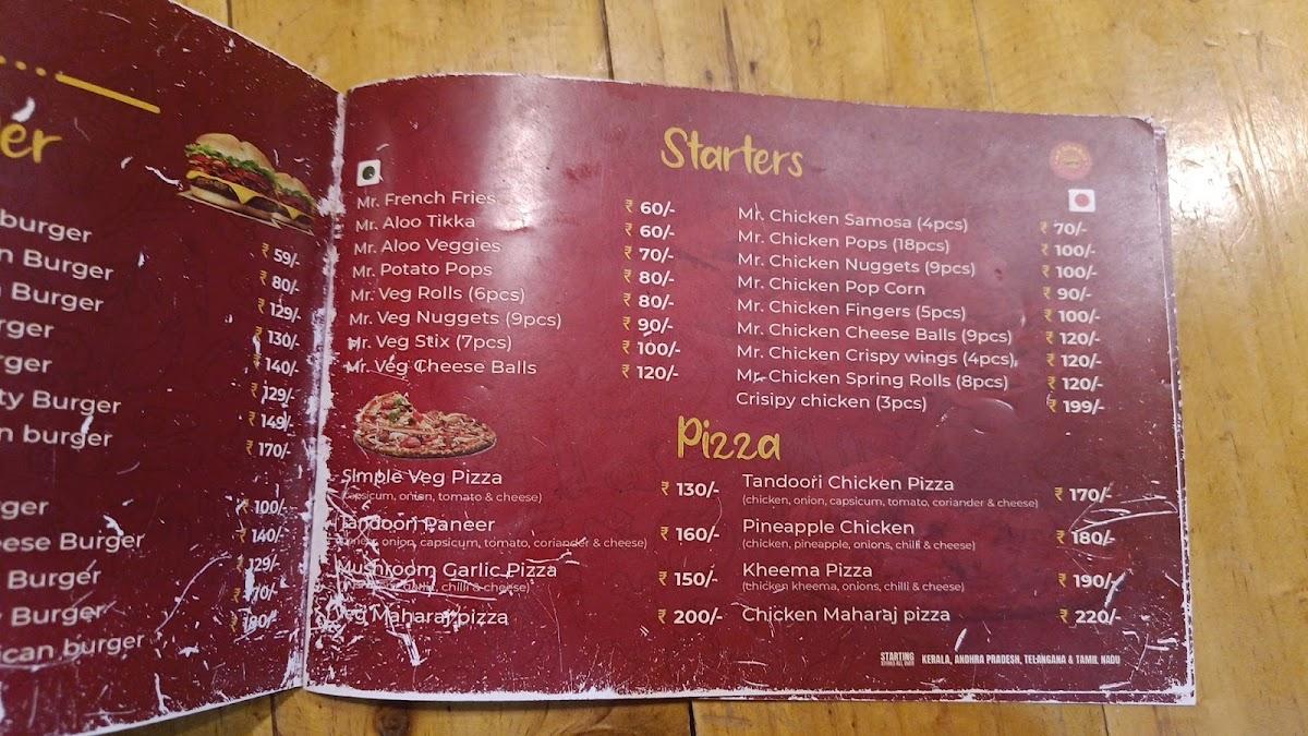 Menu at MR.BOMBAY CAFE & RESTAURANT, Narasannapeta
