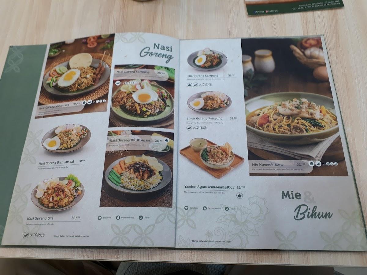 Carta del restaurante Kimukatsu DP Mall Semarang, Semarang