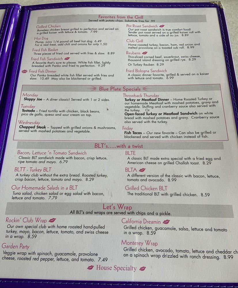 Menu at Angelo's Southern Grill restaurant, Naples