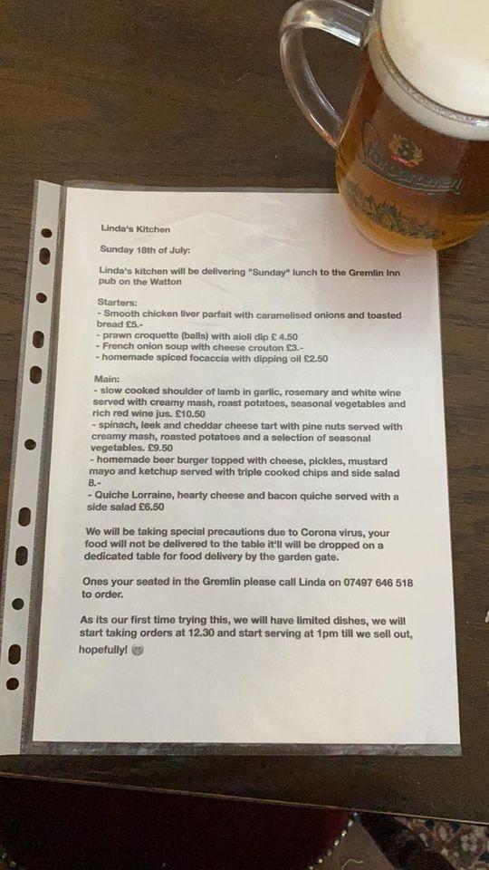 Menu at Gremlin Lodge pub & bar, Brecon