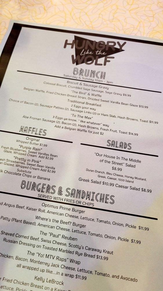 Menu at Hungry Like The Wolf pub & bar, Houston