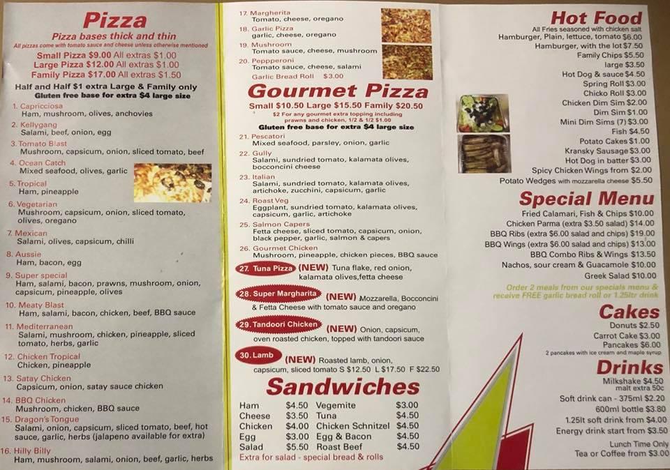 Menu at Oban Road Pizza pizzeria, Ringwood
