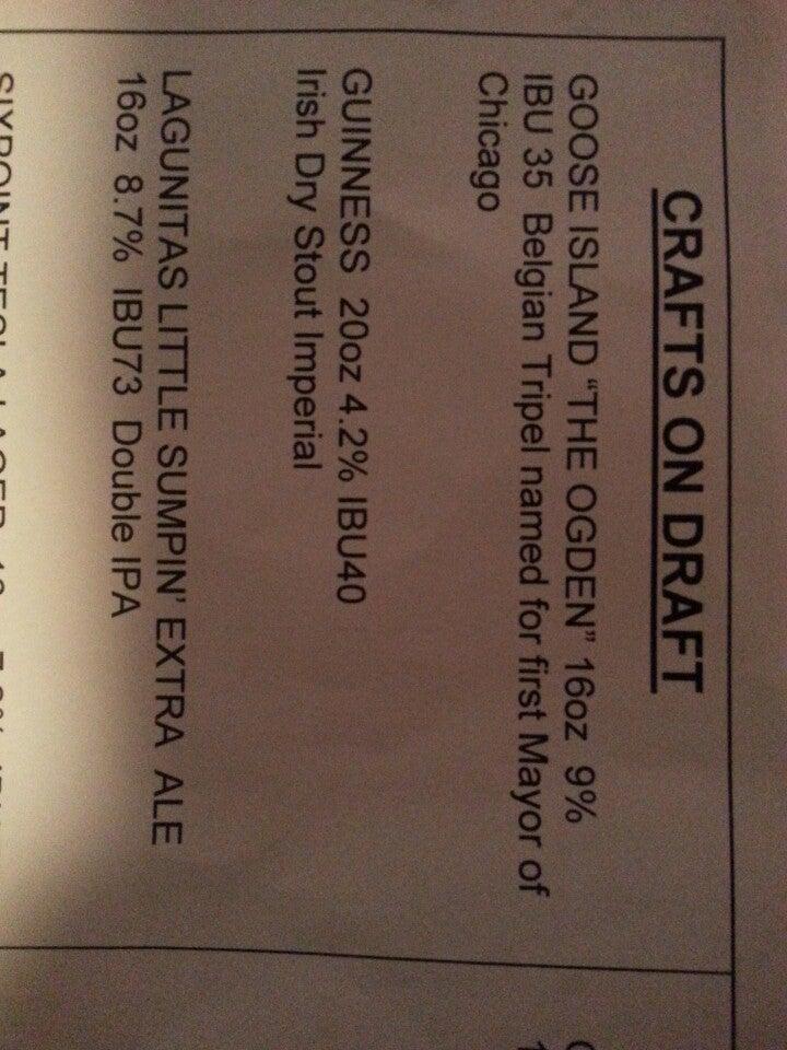 Menu at ACME by Full Circle BBQ, Fort Wayne