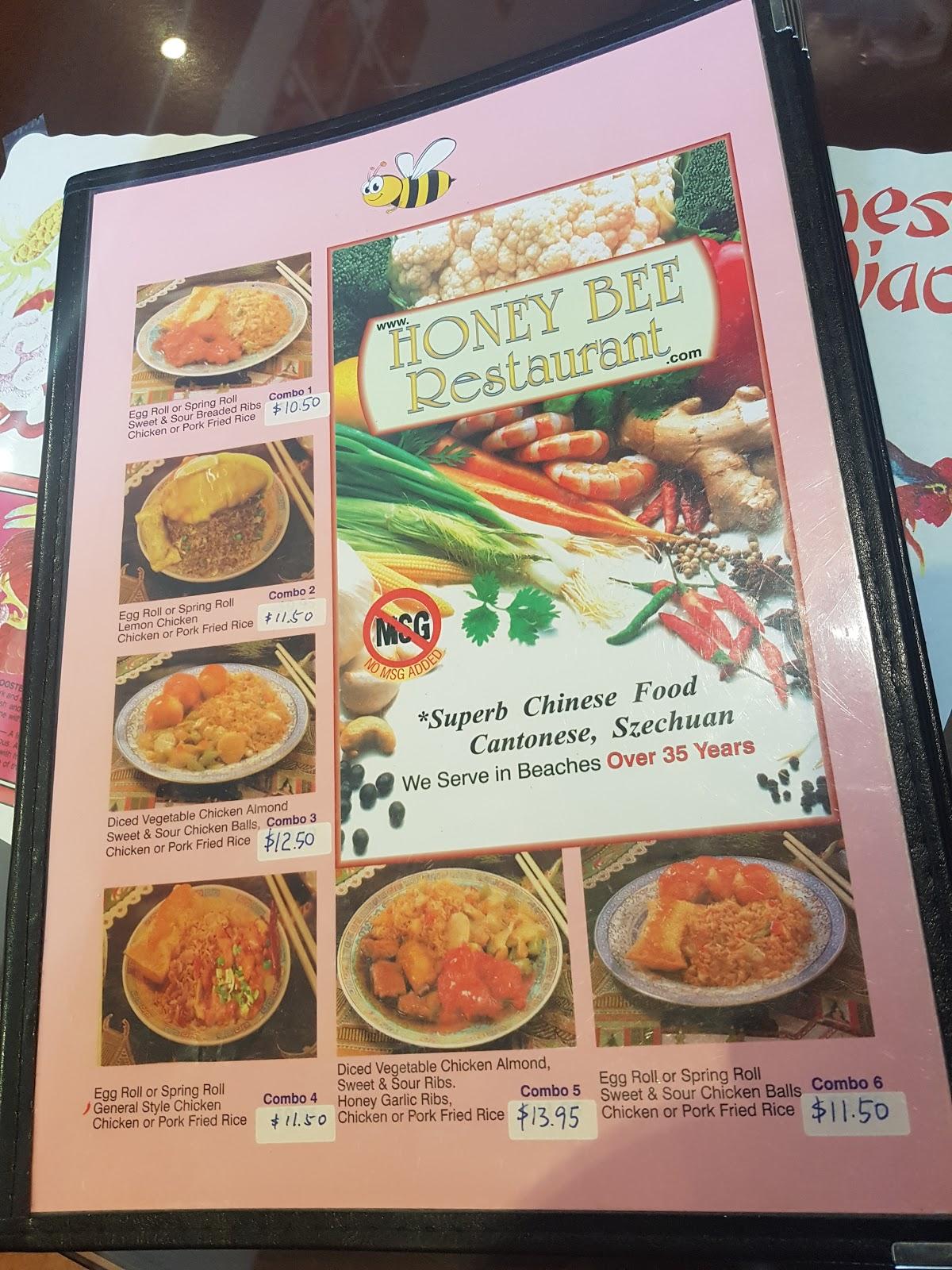 Menu at Honey Bee Restaurant, Toronto, Queen St E