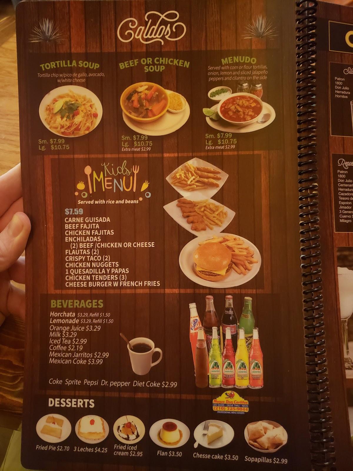 Menu at Los Tres Magueyes Cantina & Grill restaurant, Temple, S General ...