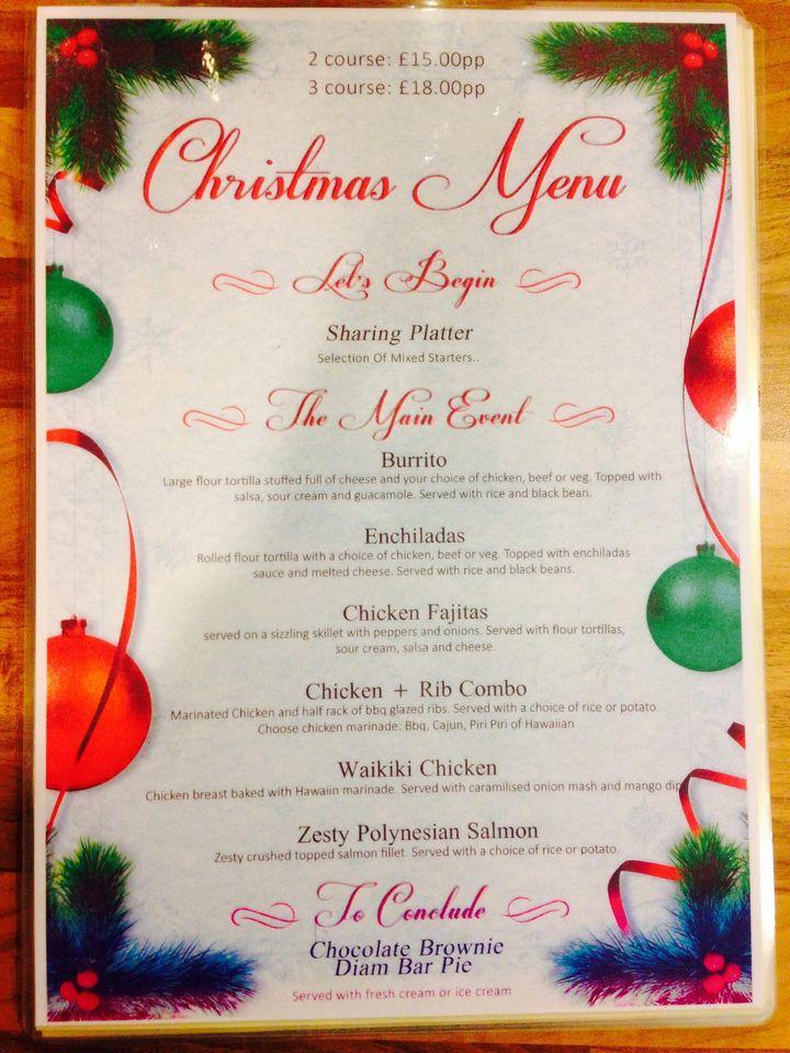 Menu at Aloha Bridlington restaurant, Bridlington