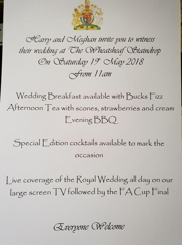Menu at The Wheatsheaf Inn pub & bar, Staindrop