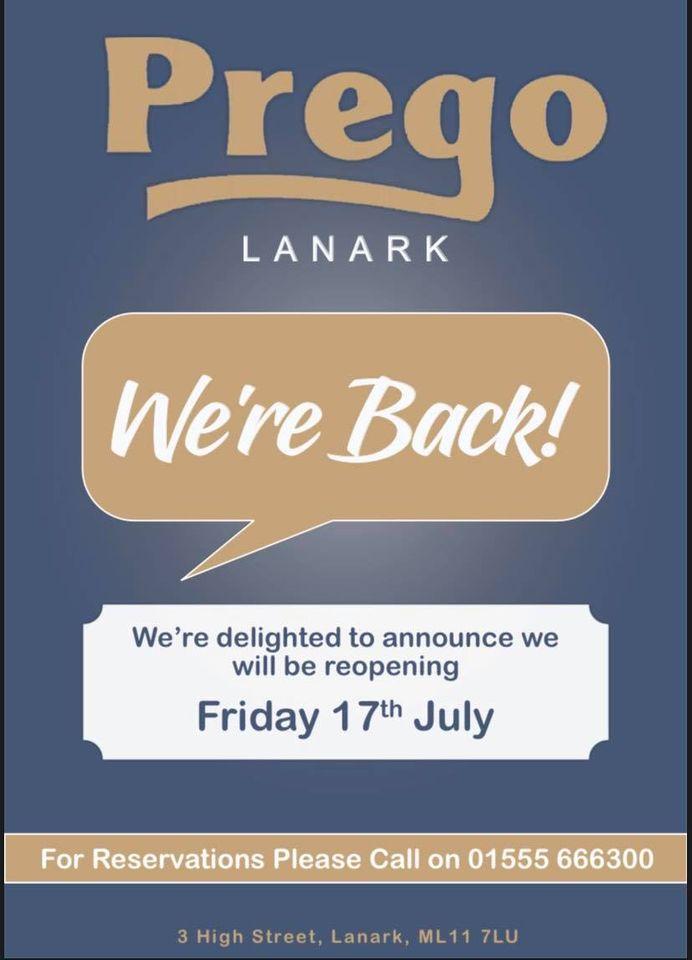 Prego in Lanark - Restaurant menu and reviews