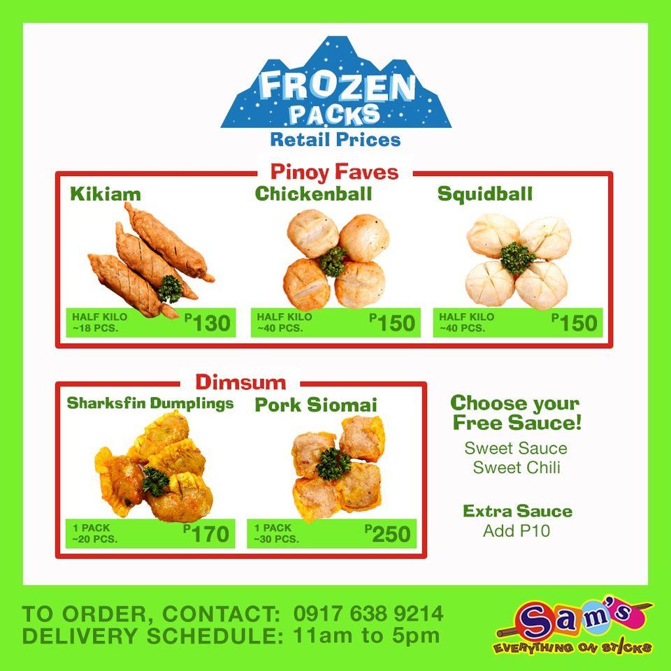 Menu at Sam's Everything On Sticks, Caloocan, Food Forum
