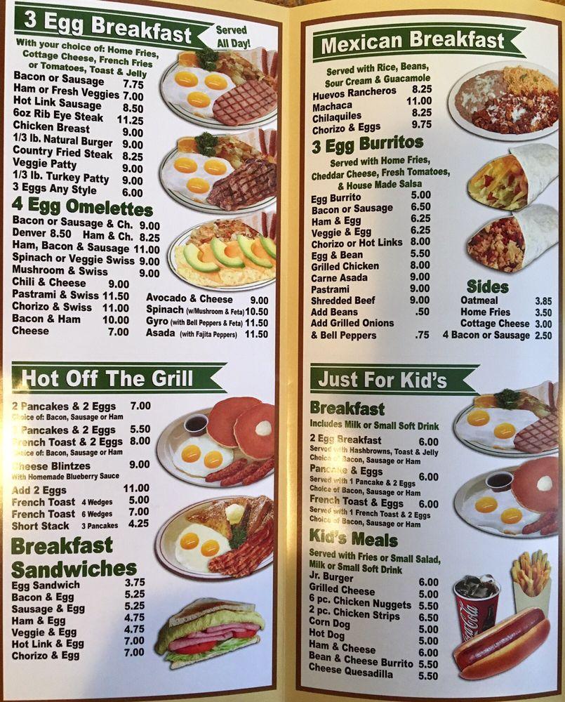 Menu at Perry's Place restaurant, Anaheim, E La Palma Ave