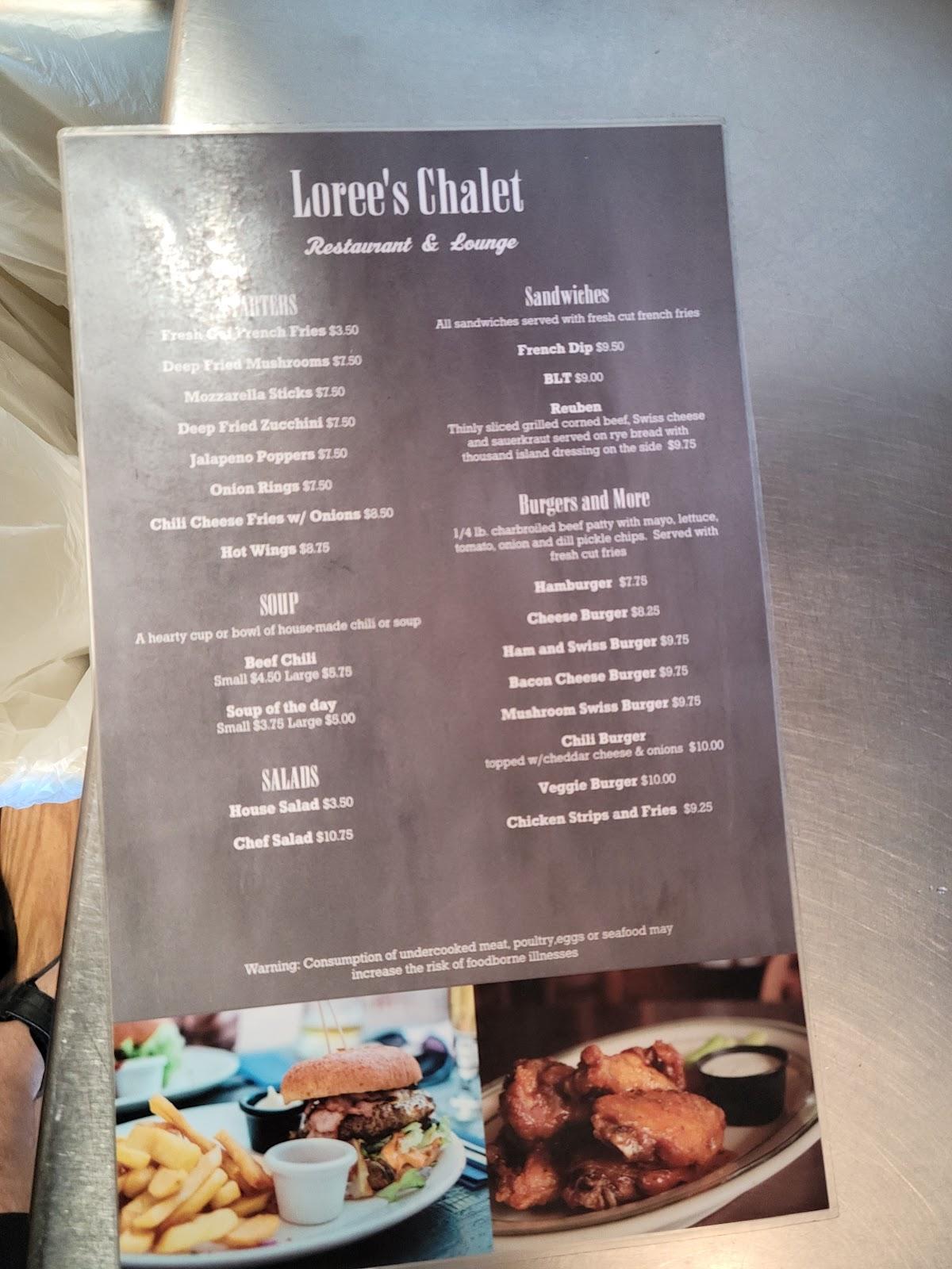 Menu at Chalet Restaurant, Chemult