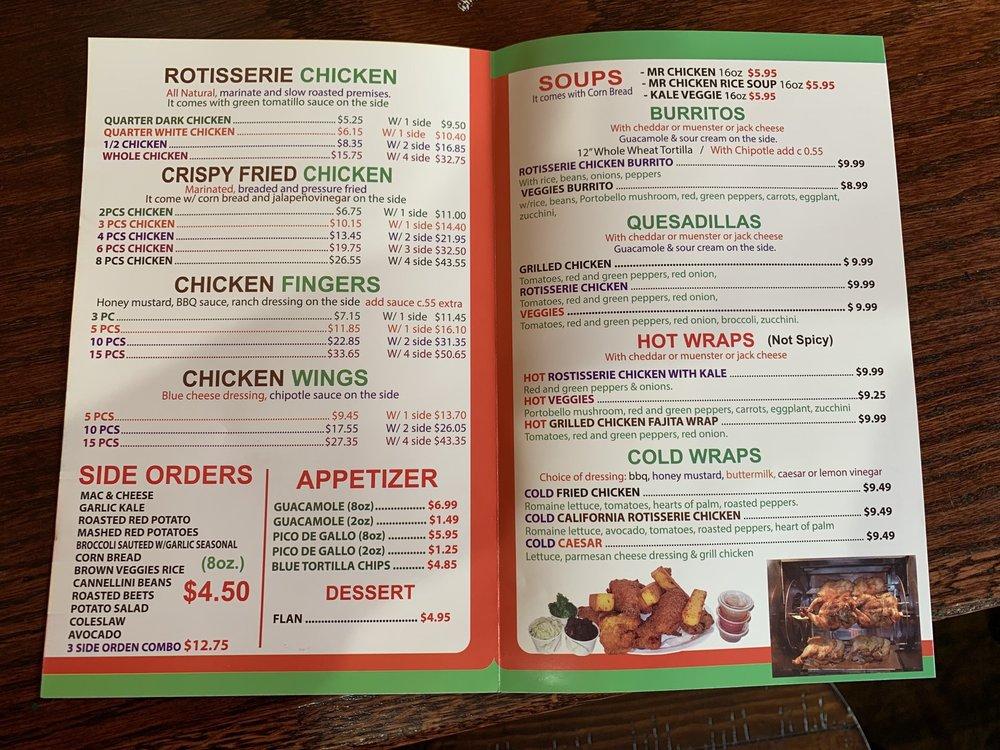 Menu at Mister Chicken 2 fast food, New York City