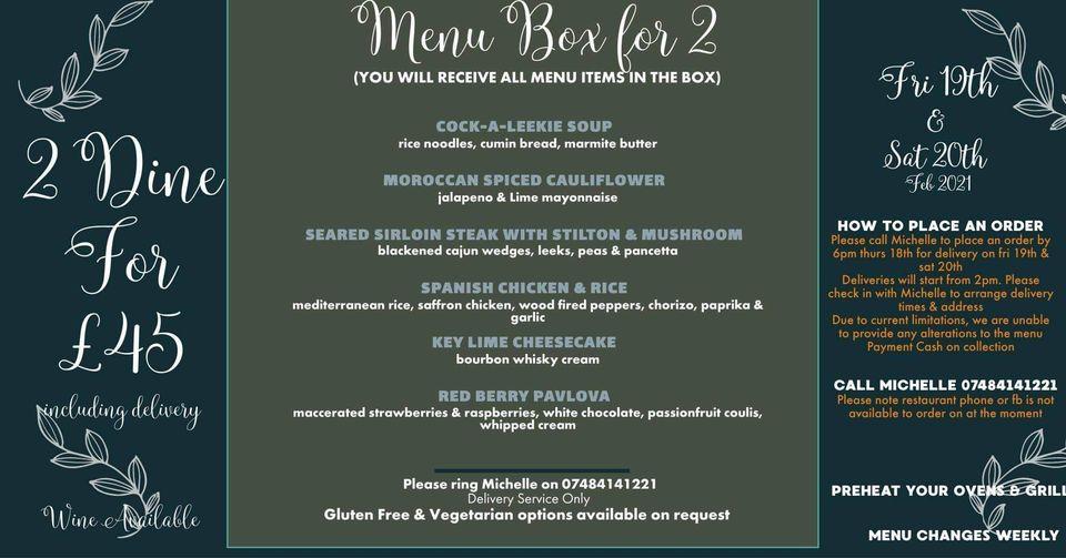 Menu at Stables Bistro restaurant, Hyde