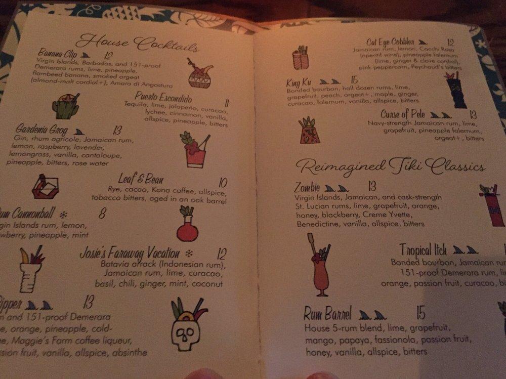 Menu at Hidden Harbor pub & bar, Pittsburgh