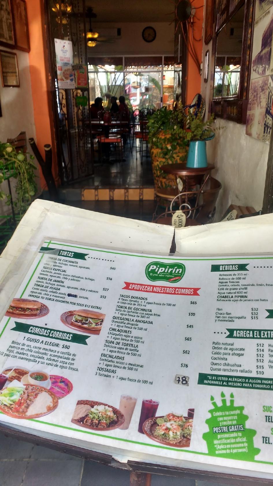 Carta del restaurante El pipirin, Culiacán Rosales, Calle Miguel ...