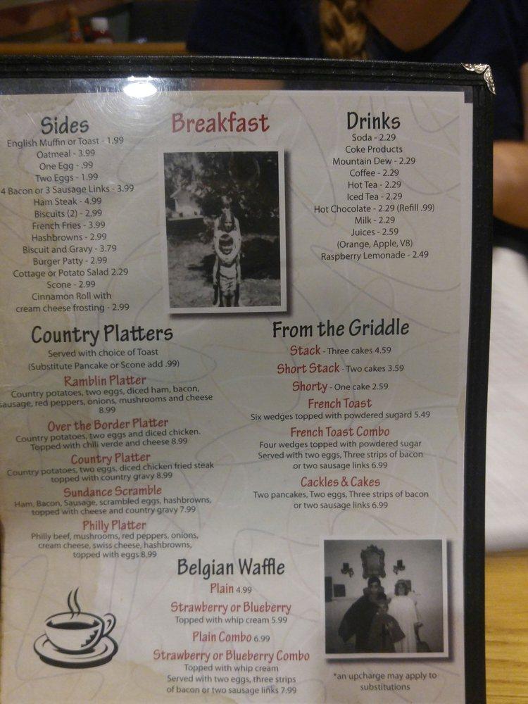 Menu at Ramblin Roads Family Restaurant, Bountiful