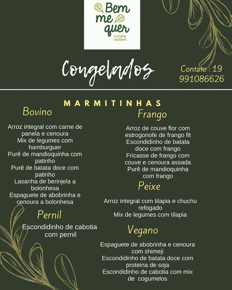Menu at Bem Me Quer Culinária Saudavel restaurant, Mococa
