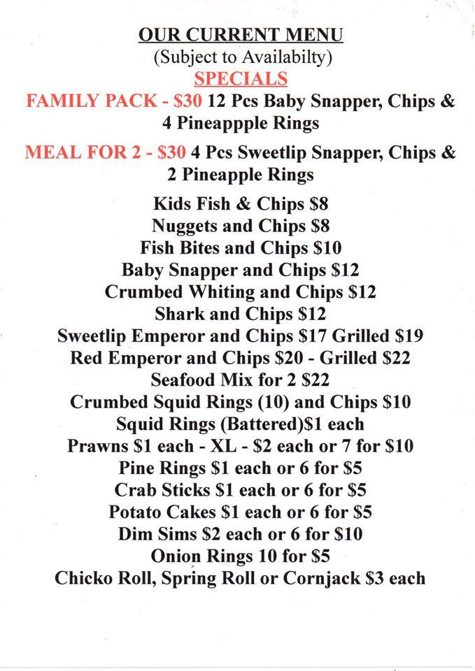 Menu at Brunswick Cafe, Brunswick