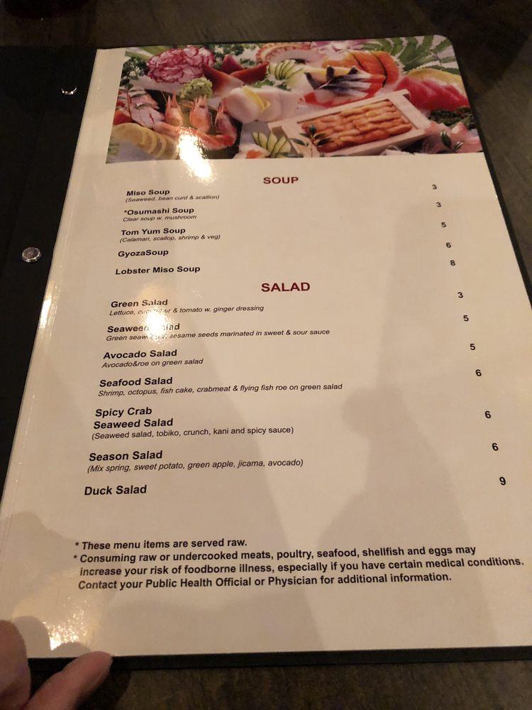 Menu at Kume steakhouse, Topsham
