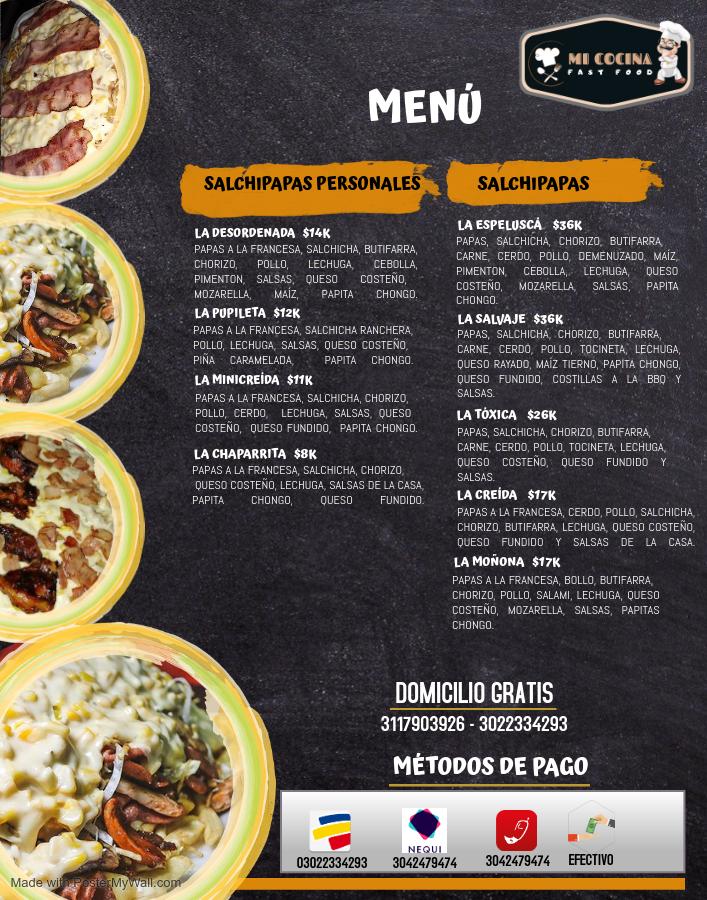 Menu at Mi Cocina Fast Food, Plato