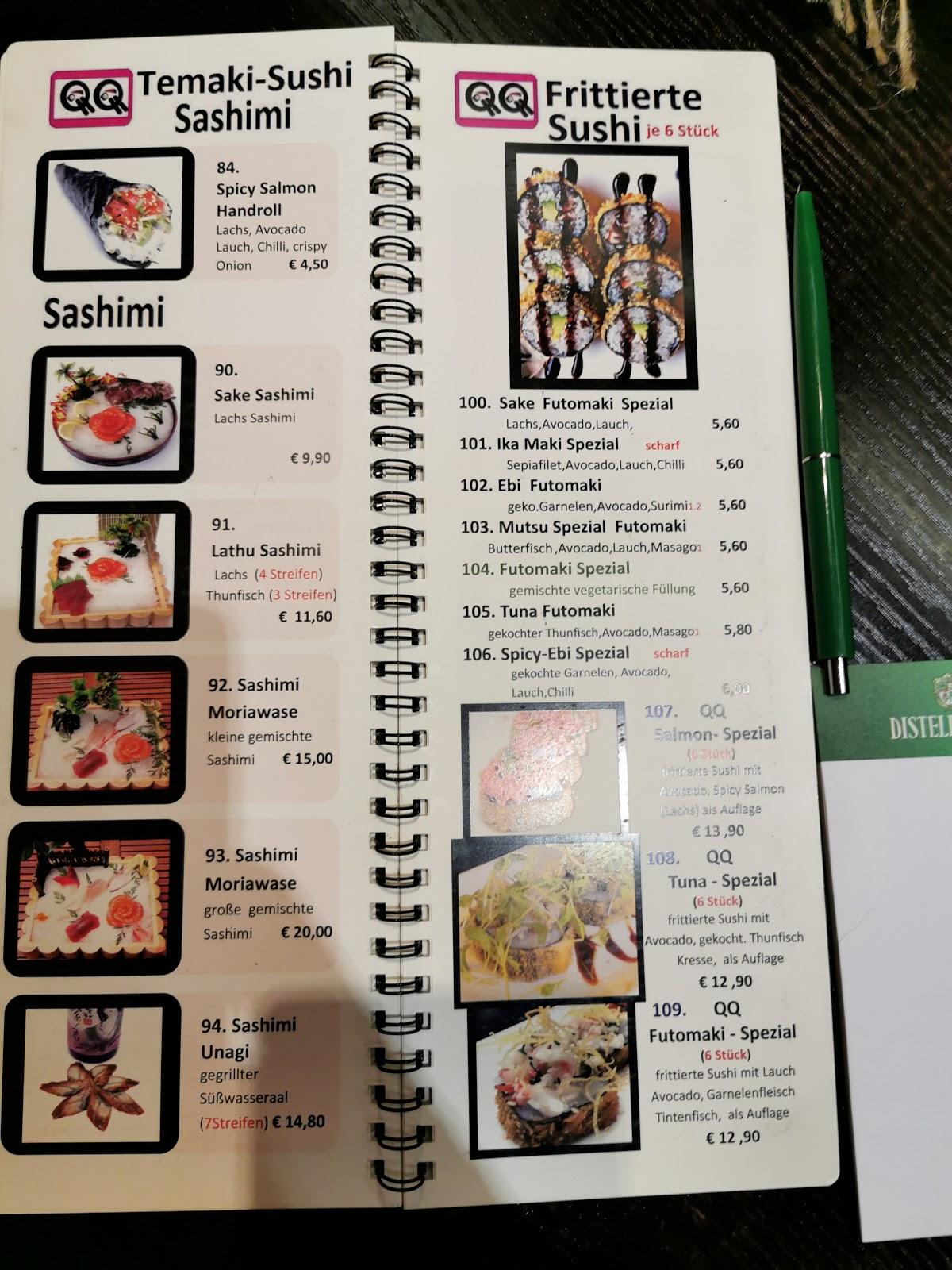 Speisekarte von QQ Sushi Lounge restaurant, Heilbronn