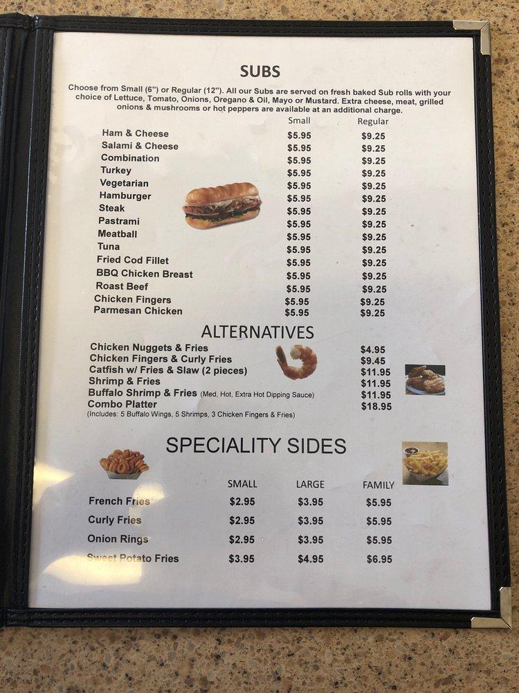 Menu at Wing Alley restaurant, Kissimmee, E Irlo Bronson Memorial Hwy