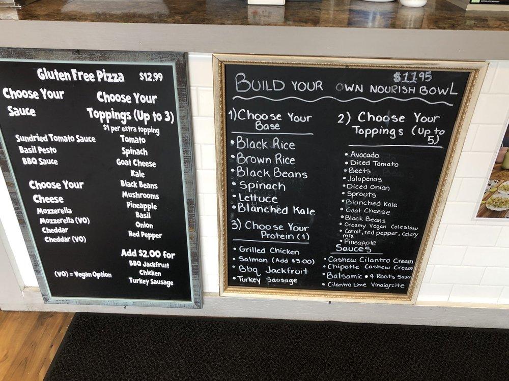 Menu at 4 Roots Juice Bar & Gluten Free Cafe, Twin Falls