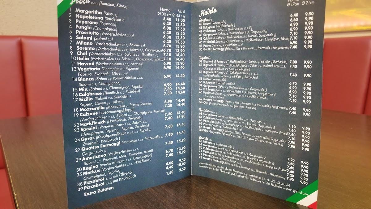 Speisekarte von Pizza Haus & Co, Hirschau