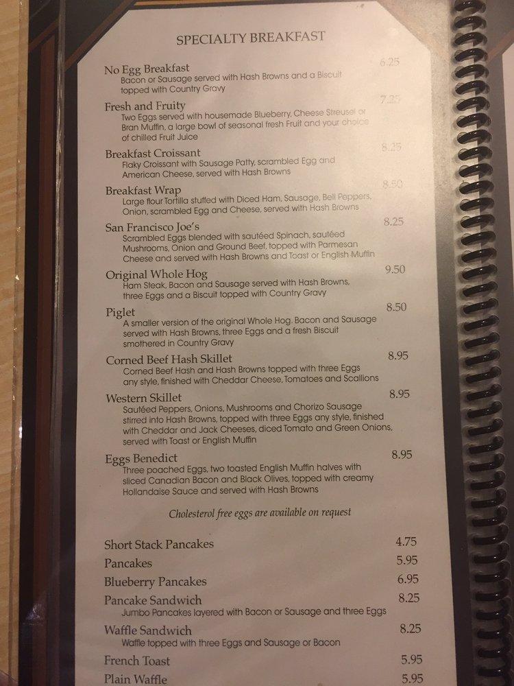 Menu at Café Bellini cafe, Sparks