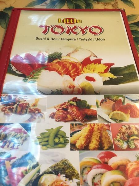 Menu at Little Tokyo In Sitka restaurant, Sitka