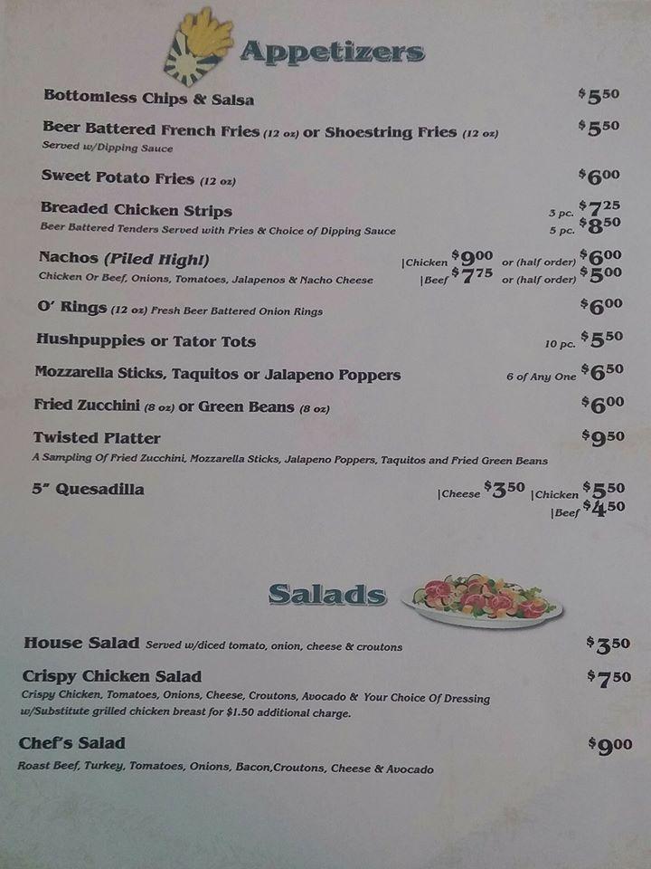 Menu at Abc pub & bar, Carson City