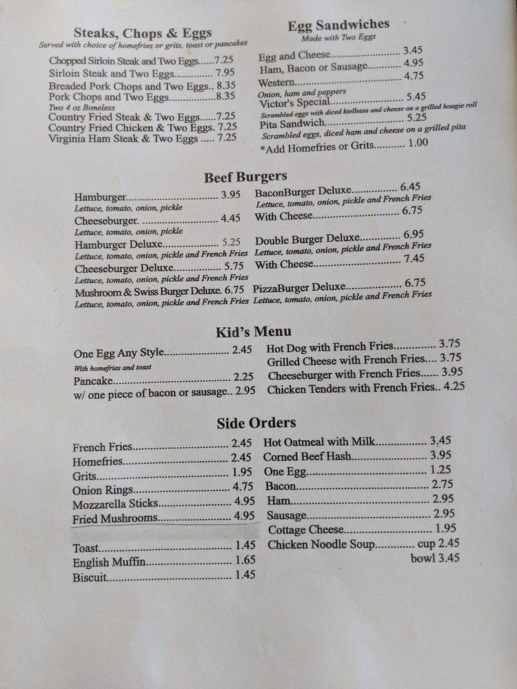 Menu at Victor's Kitchen restaurant, Pinellas Park